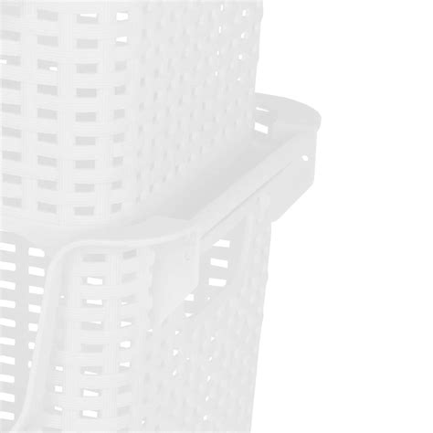 Crossover Weave Stackable Storage Basket White