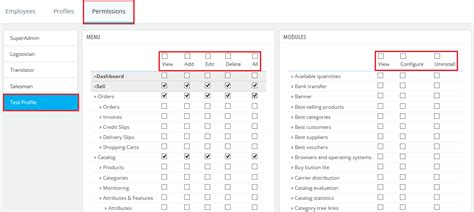 how to add new employees and setup permissions in prestashop 1 7