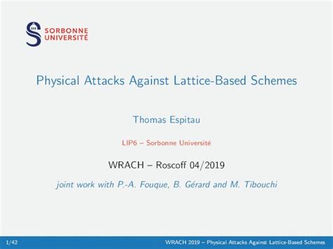 Pdf Physical Attacks Against Lattice Based Schemes · Physical Attacks