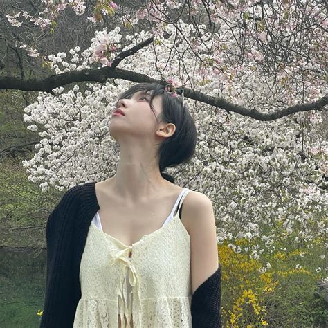 Sound 꽃놀이 간 에스파 카리나 살랑이는 노란원피스 바스트 촬스의 이슈와 유머