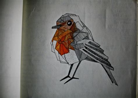 Mr Robin Geometric Doodles Illustration Art Doodles Art
