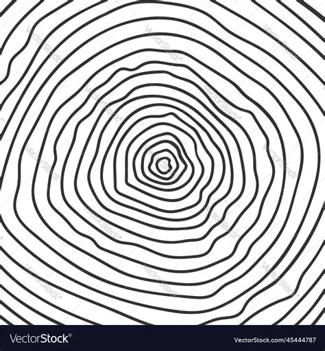 Trunk Cross Section Texture Tree Rings In Doodle Vector Image