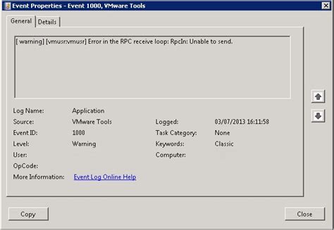 It Analyses Blog Error In The Rpc Receive Loop Rpcin Unable To Send
