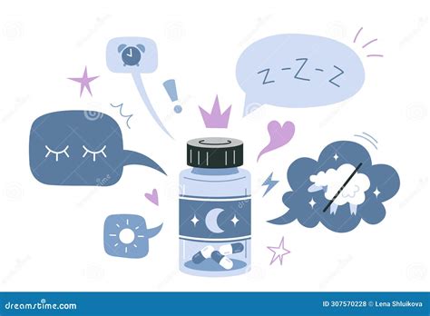Melatonin Sleeping Pills Benefits Jar Of Tablets And Speech Bubble