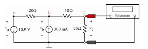 Solved The Voltmeter In This Circuit Measures A Node