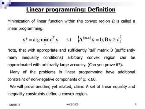 Ppt Tutorial 12 Linear Programming Quadratic Programming Powerpoint