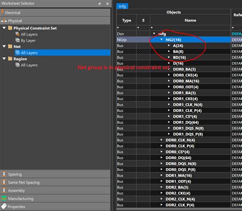 Differnce Between Net Class And Net Group Allegro X Pcb Editor Pcb Design And Ic Packaging