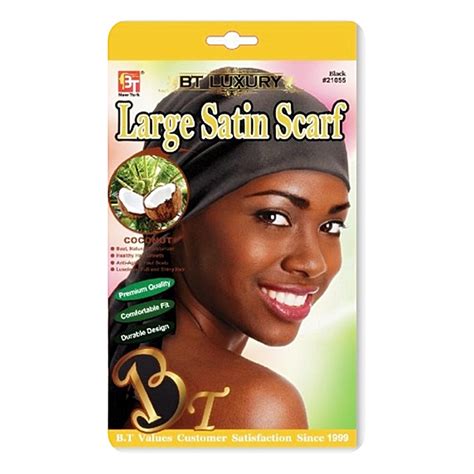 Large Satin Scarf Coconut Oil Treated Beauty Town International Inc