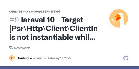 Laravel 10 Target Psrclientclientinterface Is Not Instantiable While Building