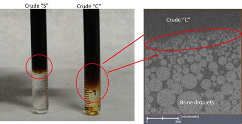 Different Degrees Of Oilwater Structure Formation For Crude S And