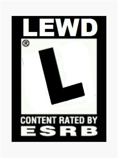 Lewd Rating Esrb Sticker By Aleph12 Redbubble