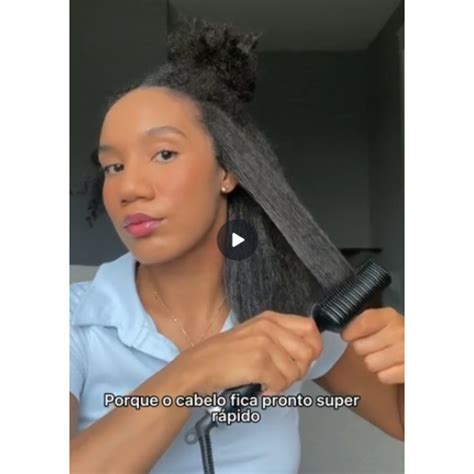 Escova Alisadora Bivolt Em Alisa Hidrata Modela Alinha E Anti Frizz Shopee Brasil
