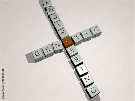 Combination Of Genetic Engineering Built By Cubic Letters From The Top