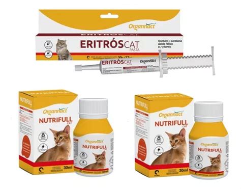 01 Eritrós Cat Pasta 30g Organnact 02 Nutrifull Cat 30ml Frete Grátis