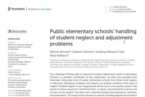 Student Neglect And Adjustment Problems