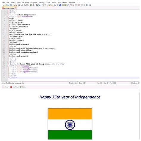 Pavithra P On Linkedin Html Css Indianflag Independenceday2022