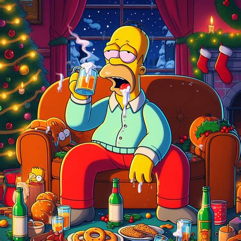Homer Simpson Drunk On Christmas Eve 2 By Jesse220 On Deviantart