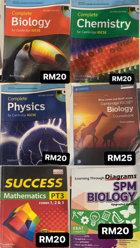Igcse O Level Spm Textbooks Workbooks Maths Chemistry Physics Maths