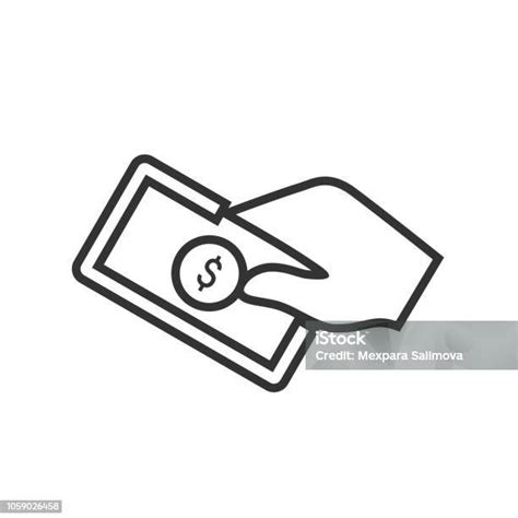 Tangan Dengan Uang Tunai Konsep Desain Datar Modern Untuk Spanduk Web