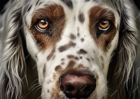 Premium Ai Image A Closeup Of An English Setters Expressive Eyes