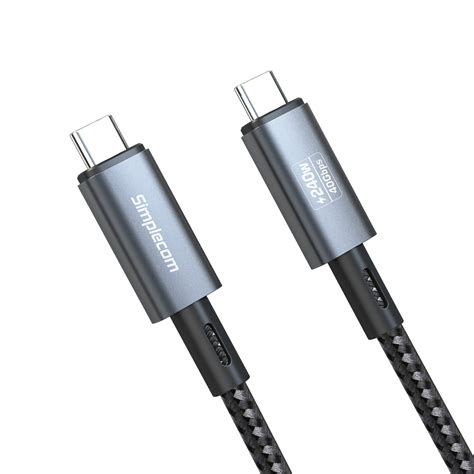 Simplecom CA USB C To USB C Cable USB Gbps A W PD K Hz M PowerhousePC