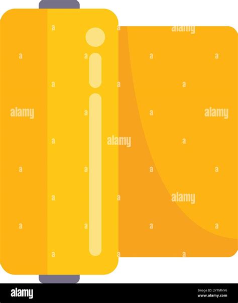 Yellow Textile Roll Representing Sewing And Fashion Isolated On White