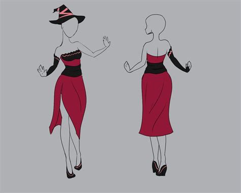 Commission 73 Fantasy Clothing Fashion Design Drawings Art
