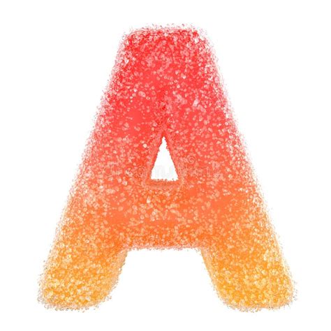 D Letter Of The Alphabet Made Of Candy Stock Illustration