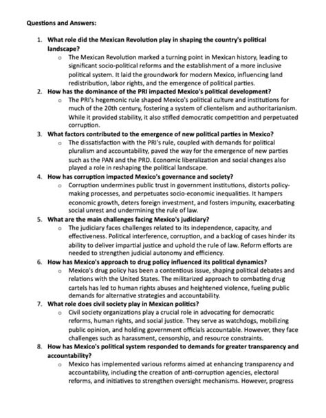 Mexico Reading Comprehension Passage And Questions Tpt