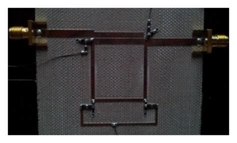 A Layout Of The Electronically Reconfigurable Ring Bandpass Filter