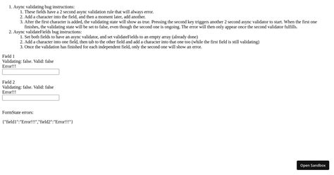 Final Form Async Field Issue Codesandbox