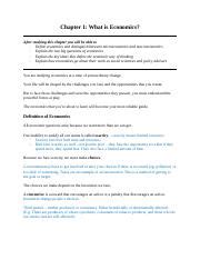 Econ Docx Chapter What Is Economics After Studying This Chapter You Will Be Able To