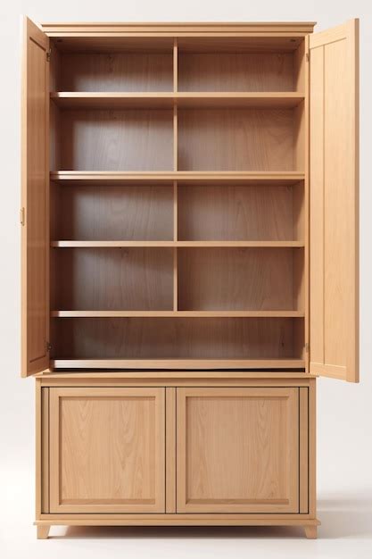 Premium Ai Image Simple Wooden Cupboard
