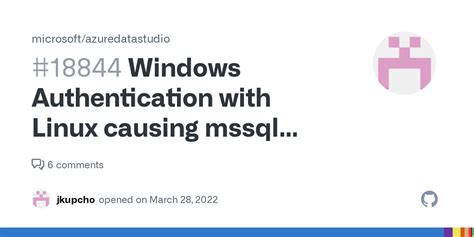 Windows Authentication With Linux Causing Mssql Extension To Crash
