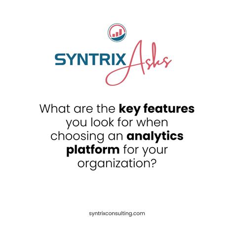 How To Choose The Right Analytics Platform Syntrix Consulting Group