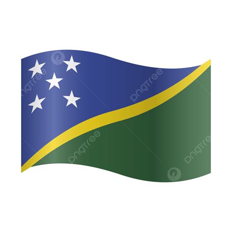 Vector Realistic Illustration Of Solomon Islands Flags Solomon Islands