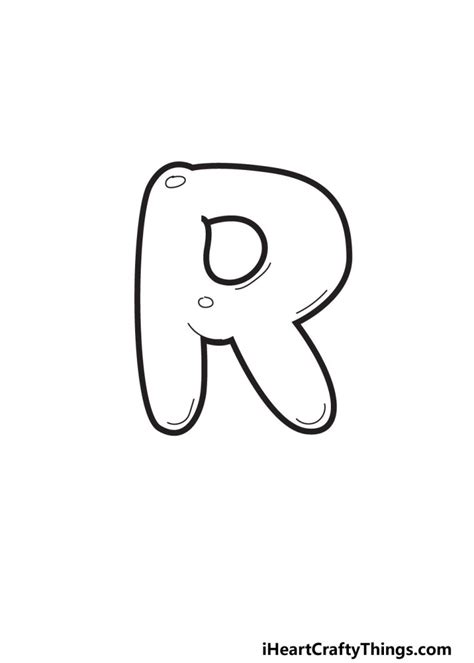 Bubble Letter R Draw Your Own Bubble R In 7 Easy Steps