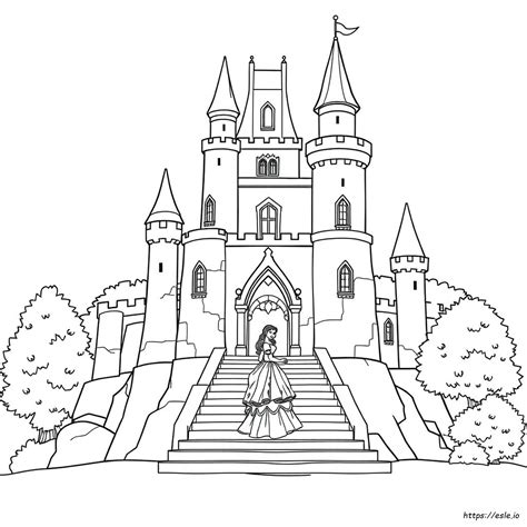 Princess Castle Coloring Page