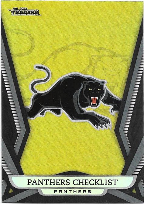 2023 Nrl Traders Titanium Pearl Gold Special Gs101 Panthers Checklist