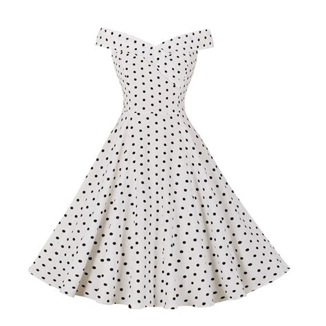 Années 50 Robe Évasée Imprimé À Pois Hepburn Ma Penderie Vintage