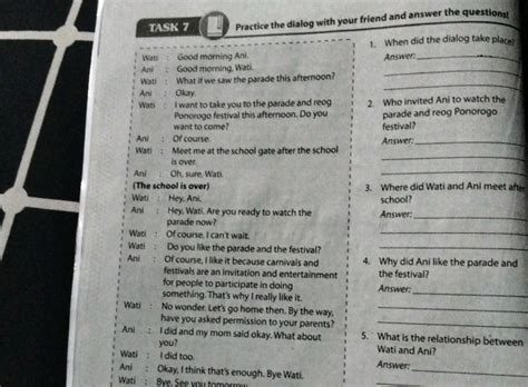 Task Practice The Dialog With Your Friend Studyx