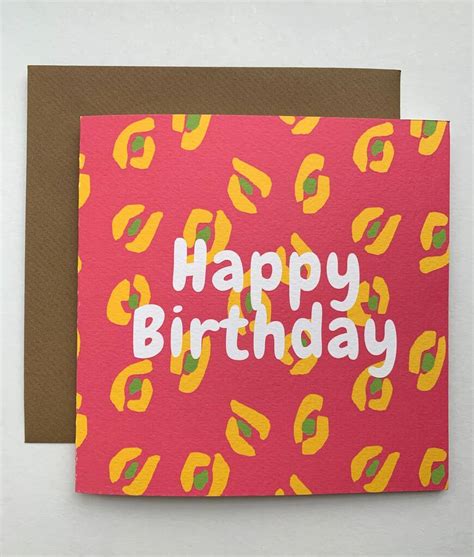 Yellow Leopard Print Happy Birthday Card By Popsy Plum