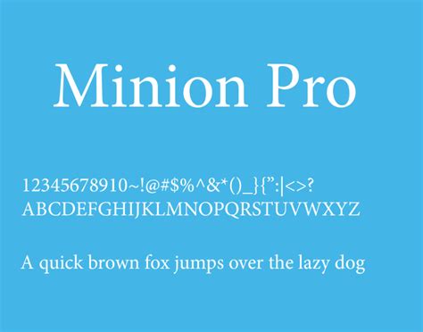 Minion Pro Medium Font