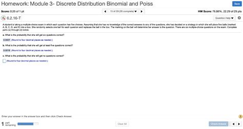 solved homework module 3 discrete distribution binomial