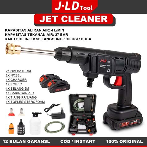 Jual JLD 36V Cordless Jet Cleaner Mesin Cuci Mobil Steam Mesin Cuci AC