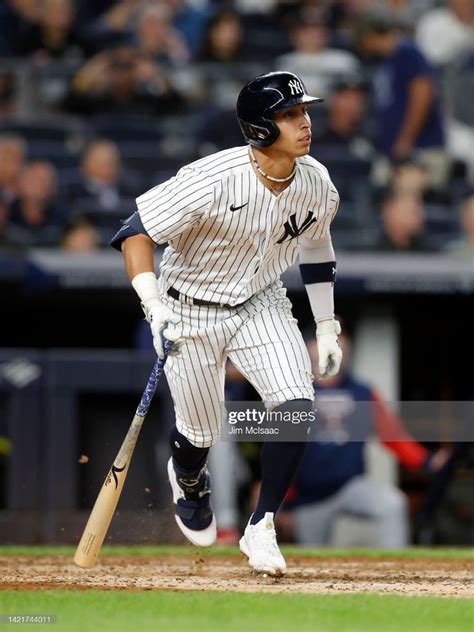 Oswaldo Cabrera Of The New York Yankees Singles During The Fourth In