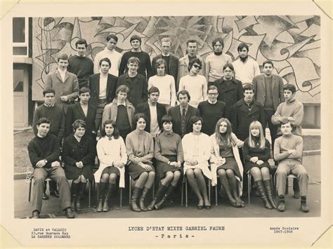 Photo De Classe Première D De 1968 Lycée Gabriel Fauré Copains Davant
