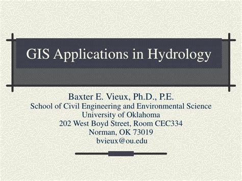 Ppt Gis Applications In Hydrology Powerpoint Presentation Free Download Id 298804