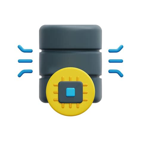 Premium Vector 3d Data With Ai Chip Icon Vector Isolated On White
