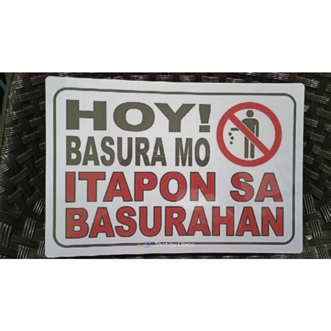 Shop Basura Mo Itapon Mo Slogan For Sale On Shopee Philippines